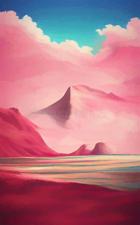 Pink Dream - Abstract Digital Art Stock Illustration - Illustration of ...