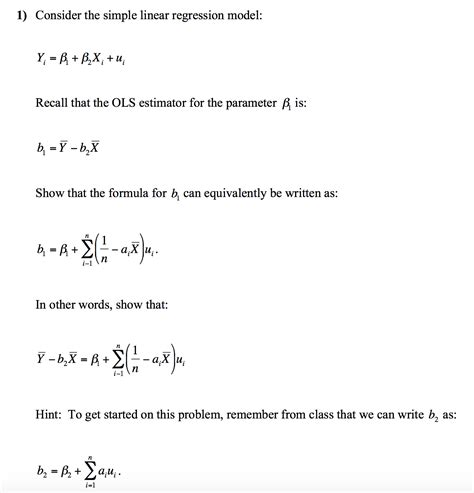 Consider the simple linear regression model: Recall | Chegg.com