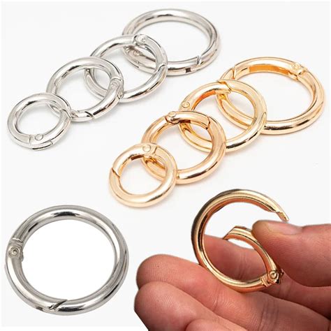 10 шт., металлические круглые карабины, 20/25/28/33 мм | AliExpress