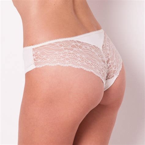 Slip femme microfibre et dentelle Generous Féminine DIM - Blanc | 3 SUISSES