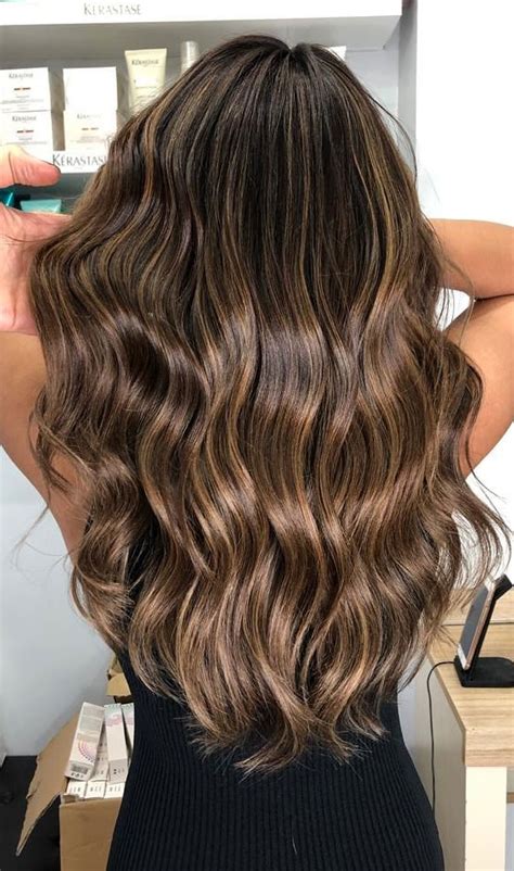 30 Metallic Hair Color Ideas : Warm Brown Balayage