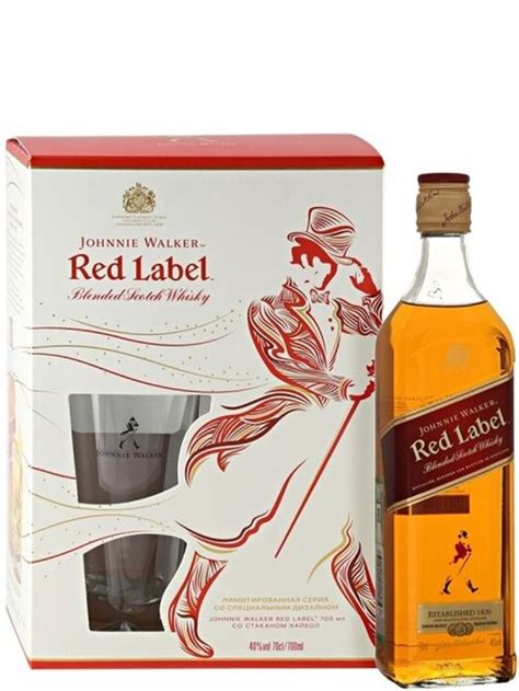 Купить виски Red Label, Johnnie Walker, 0.7л, в подарочной коробке