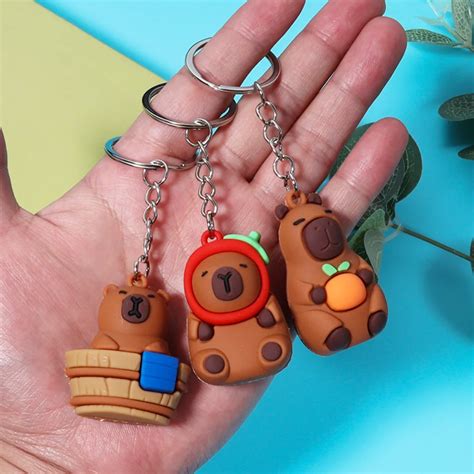 Мягкий резиновый брелок-капибара Capybara | AliExpress