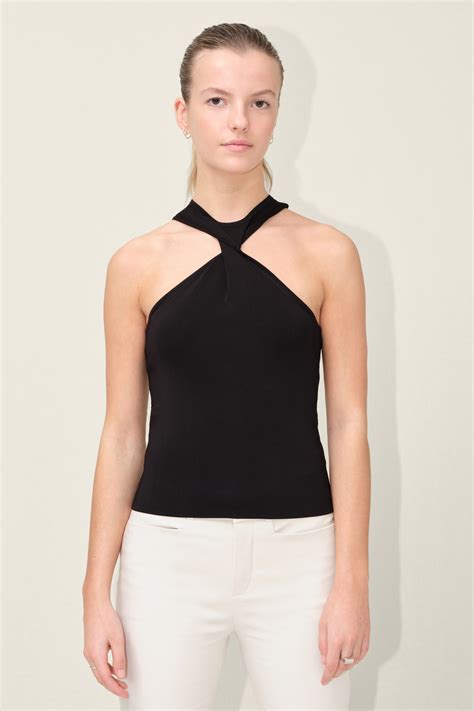 women tight top with twisted detail at neckline RABIENNE online at DRYKORN