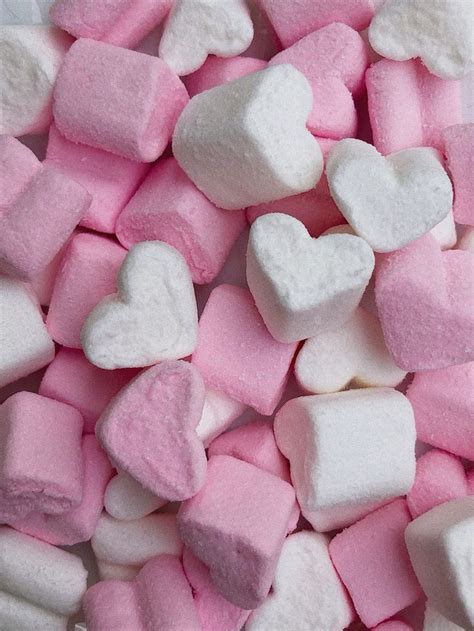 #сердце #pink #любовь #розовый #маршмеллоу #white | Маршмеллоу, Розовый ...
