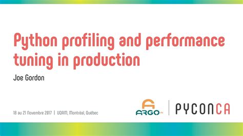 Python profiling and performance tuning in production (Joe Gordon ...