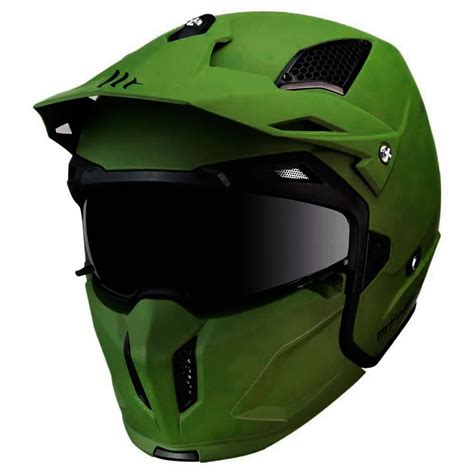 MT Helmets Streetfighter SV Solid Convertible Helmet Green, Motardinn