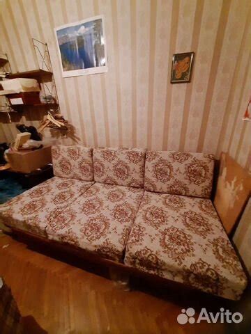 Софа раздвижная винтаж , ширина 200, глубина 90 , б/у , материал ...