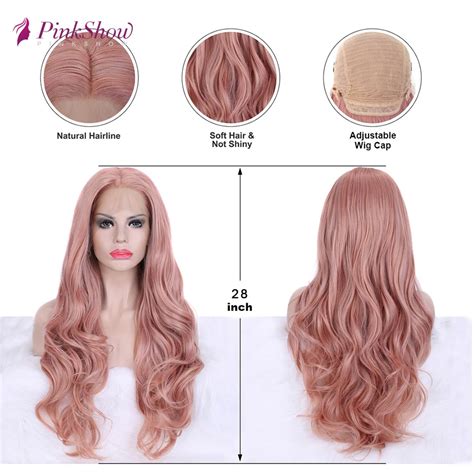 Pinkshow синтетический парик на кружеве Розовый Фиолетовый парик ...