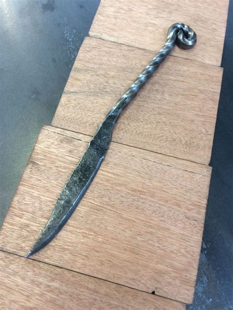 Forged letter opener | Blacksmithing, Letter opener, Forging