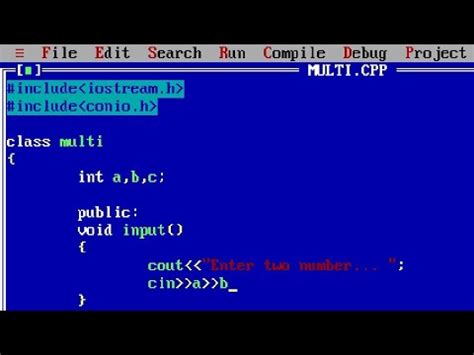 C++ program to multiply two numbers using class | Multiplication of two ...