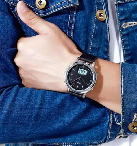 SKMEI 1652 Digital Analog Minimal Dial Leather Strap Watch - SKMEI WATCH