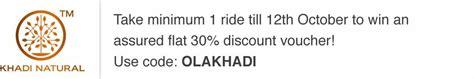 Ride and get exciting discounts on Khadi Natural products. - Olacabs Blogs