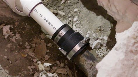How to connect PVS pipe to Cast Iron Pipe using Fernco Coupling - YouTube