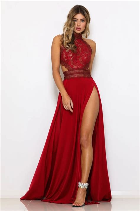 Adogirl женское сексуальное прозрачное кружевное макси с Высоким ...