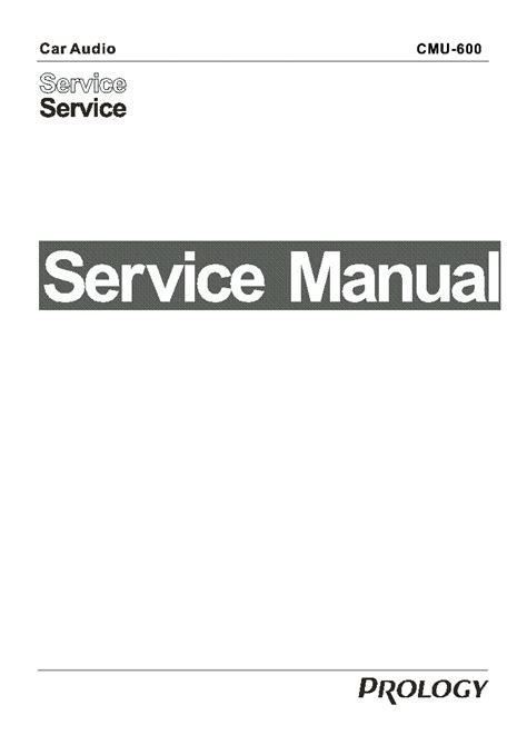 PROLOGY CMU-600 Service Manual download, schematics, eeprom, repair ...