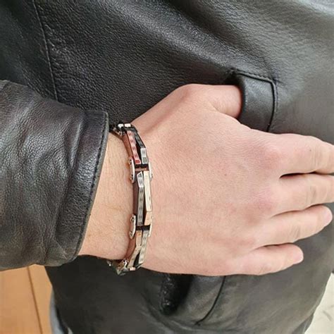 Мужской браслет из двухцветной звеньевой - Вилсон Steel Evolution bs-705