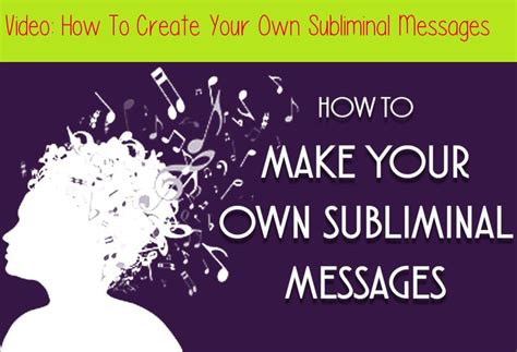 How To Create Your Own Subliminal MessagesIn this video, I teach you how to create your own ...