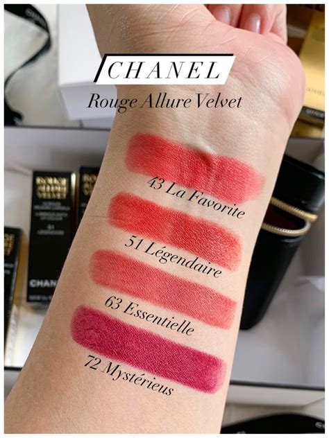 Chanel Rouge Velvet Swatches