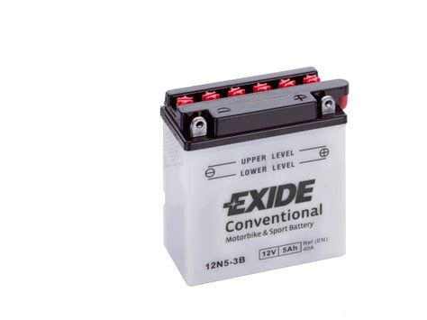 Battery 12V 5Ah 12N5-3B EXIDE | MOTOCYCLE BATTERIES \ CONVENTIONAL 12V ...