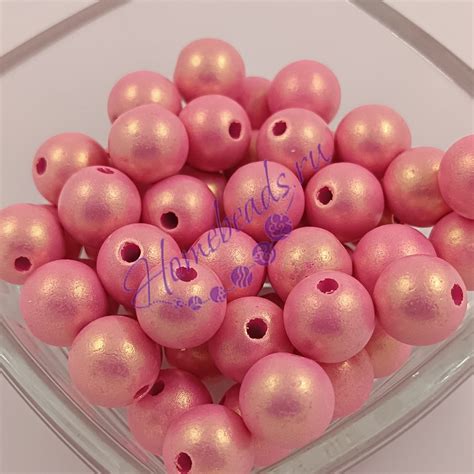 Бисер Чехия, жемчужный, розовый, 37173