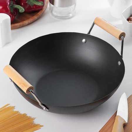 Сковорода Доляна Wok Жаклин деревян ручки купить по цене 702 ₽ в ...