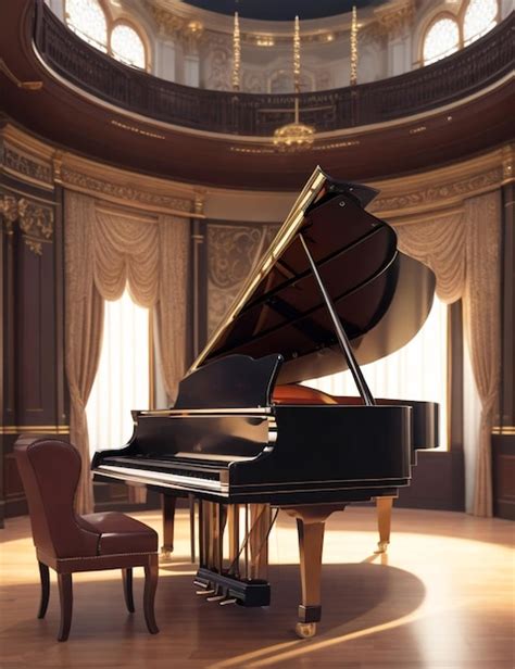 Premium AI Image | Royal grand piano in a classic hall