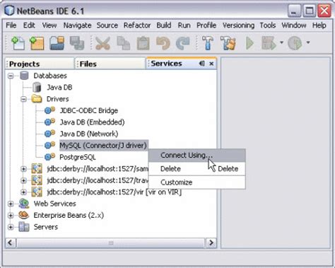 Connecting to a MySQL Database (Using the Database Binding Component)