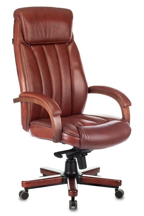 Кресло T-9922WALNUT светло-коричневый Leather Eichel кожа крестовина ...
