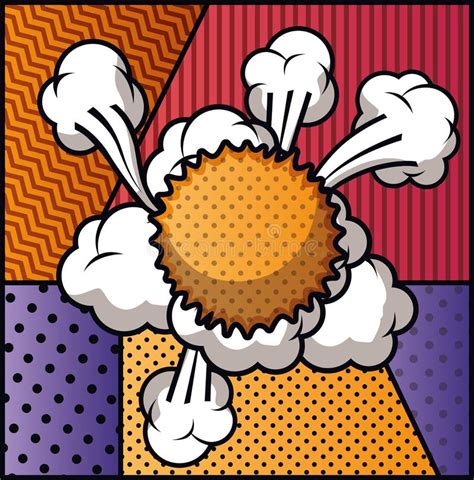 Expression Cloud with Set Patterns Pop Art Style Stock Vector - Illustration of backdrop, speak ...