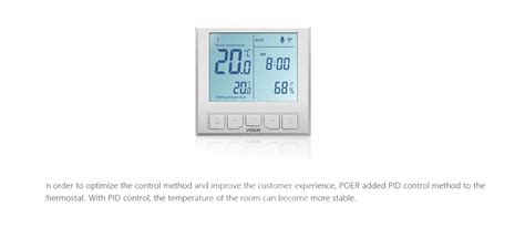 POER PTC26 Electric Heating Wifi Thermostat for Electric Heating System ...