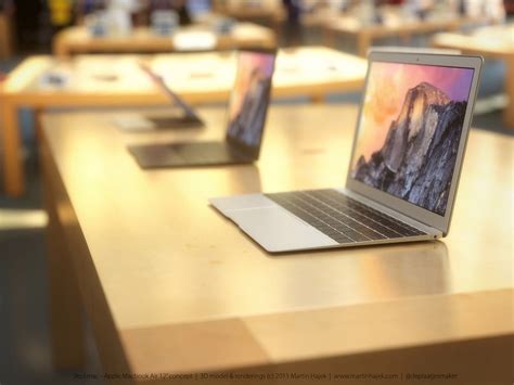 ภาพเรนเดอร์ MacBook Air 12 Retina ที่มาพร้อม 3 สีสวยงาม