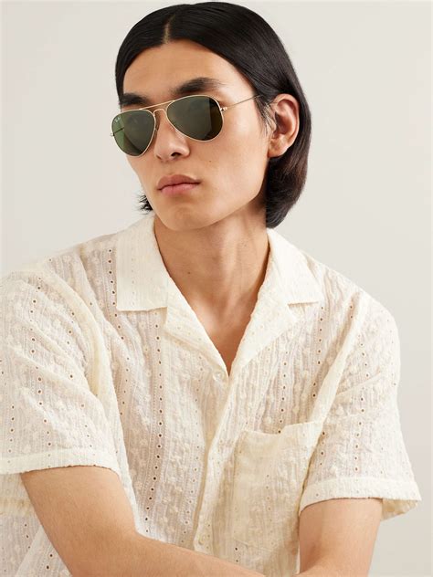 Gold Aviator Gold-Tone Sunglasses | RAY-BAN | MR PORTER