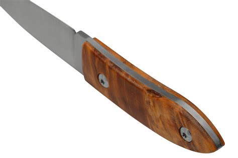 Maserin AM22, 923-RA Brown Poplar Burl, feststehendes Messer, Atillio ...