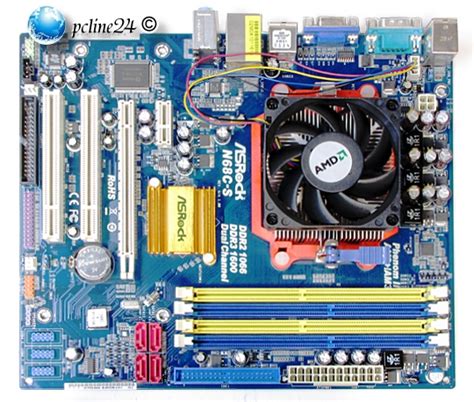ASRock N68c-S mit CPU AMD Athlon X2 240 2,8GHz DDR2 & DDR3 AMD AM2+ AM3 ...