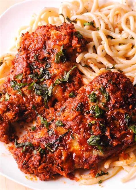 Authentic Italian Chicken Parmigiana - Pinerfood
