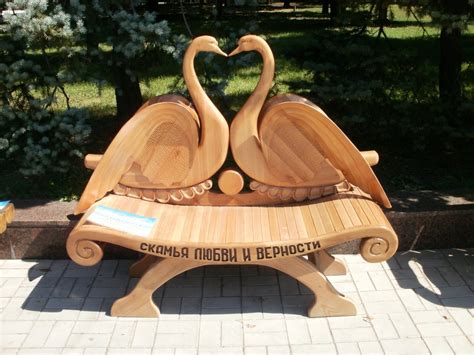 Декоративные скамейки из дерева - фото и картинки: 67 штук