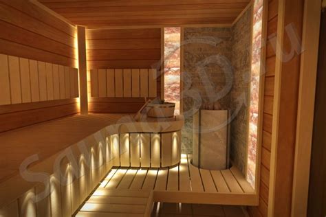 694 проект сауны с электрокаменкой TULIKIVI NAAVA - Sauna3D