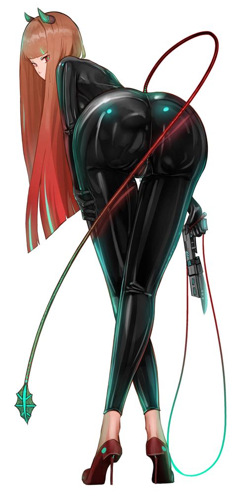 Safebooru - 1girl absurdres aqua hair ass bangs bent over black ...