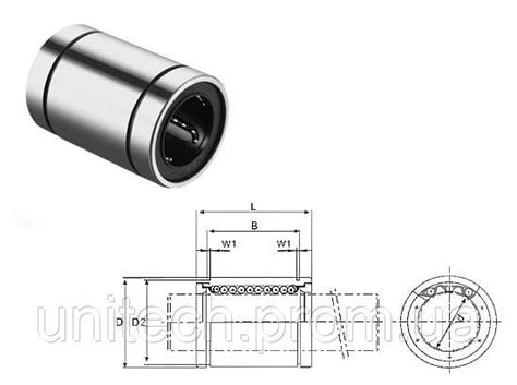 Линейный подшипник LM-25-UU (d=25mm D=40mm L=59mm) CN, цена 140.61 грн ...