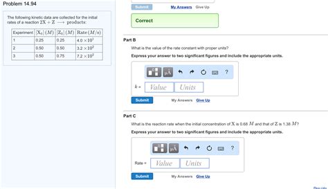 Solved The following kinetic data are collected for the | Chegg.com