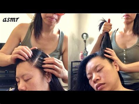 ASMR *Whispers* Sea Salt SCALP SCRUBBING TREATMENT w. Satisfying HAIR PULLING + a Nice Scalp ...