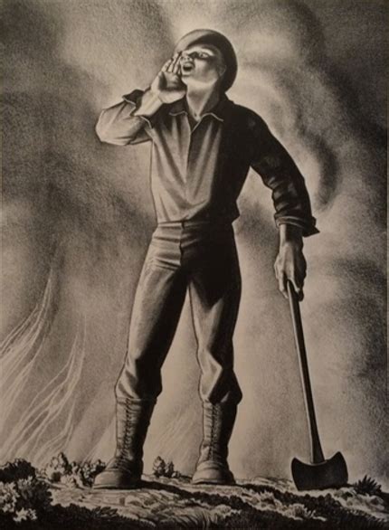 Рокуэлл Кент - Пожар!, 1948, 25×35 см: Описание произведения | Артхив