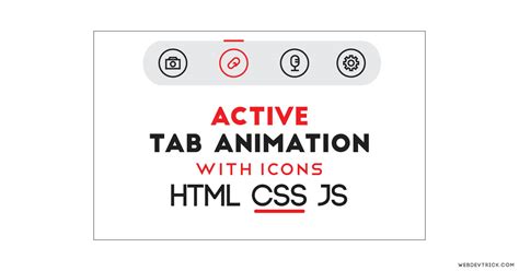 CSS Active Tab Animation With Icons | Animated Active Tab Slider