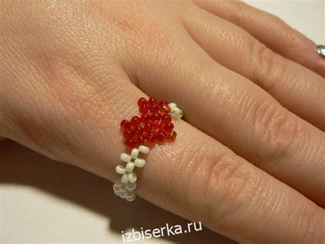 Кольцо из бисера с сердцем: пошаговый мастер класс с фото