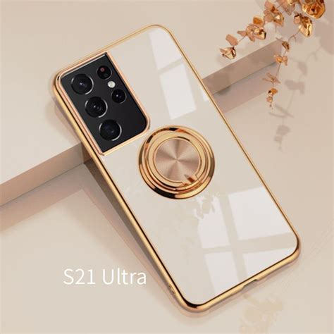 Гальванический чехол для Samsung Galaxy S21 Ultra с Кольцо Держатель ...