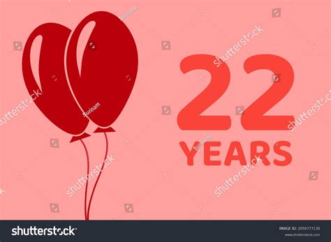 22 Years Logo Illustration Celebration Anniversary: ภาพประกอบสต็อก ...