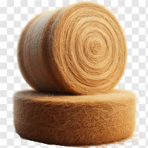 Two Round Hay Bales Stacked On Top Of Each Other, Hay Bales, Stacked Hay, Agriculture PNG ...