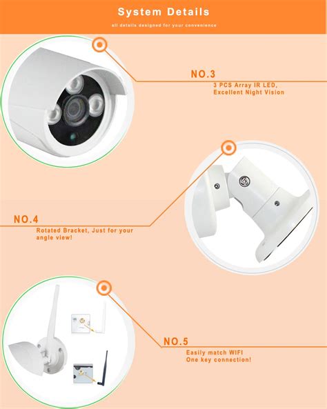 Camara, ip, wifi, nvr, комплект, ONVIF, 4CH, CCTV камера, система ...