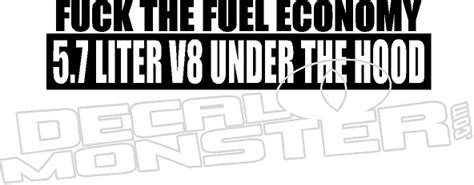 Fuck The Fuel Economy Truck 4x4 Decal Sticker - DecalMonster.com